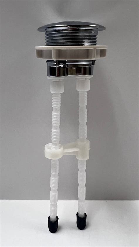 Chrome Dual Flush Toilet Flush Top Of Tank Button 38 Mm 6 Inch Rods NuFlush