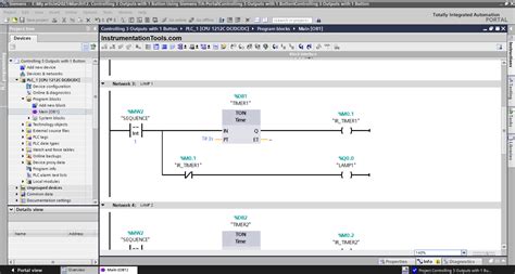 Siemens Tia Portal Sequential Control Logic Example