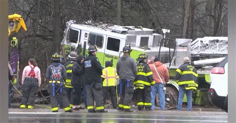 Tiller Rescue Truck Collide Enroute To Luzerne County Pa House Fire