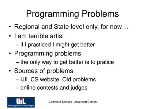 Ppt Uil Computer Science Contest Advanced Content Powerpoint