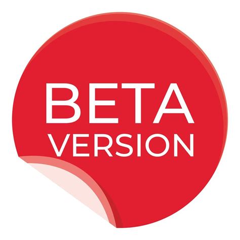 Red Beta Version Icon Cartoon Vector Digital Program 16810438 Vector Art At Vecteezy