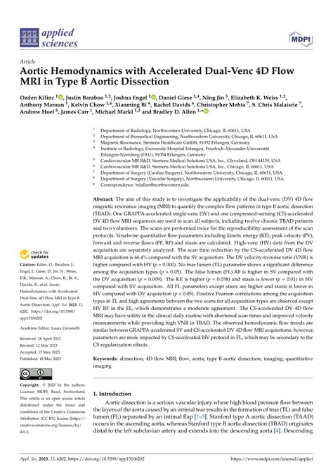 Pdf Aortic Hemodynamics With Accelerated Dual Venc 4d Flow Mri In
