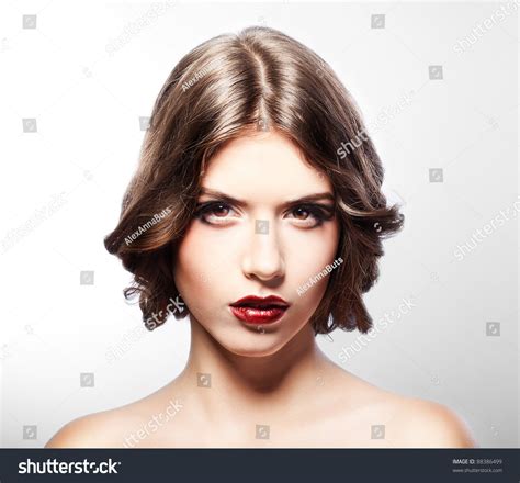 Pretty Sexy Woman Red Lips Stock Photo Shutterstock