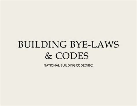 Noida Building Bye Laws Pptx Construction Industry Industries