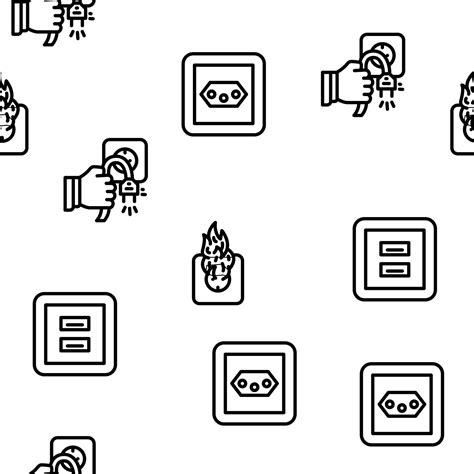 Socket Power Electrical Accessory Vector Seamless Pattern 17314411