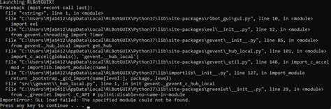 Importerror Dll Load Failed The Specified Module Could Not Be Found · Issue 207 · Rlbot