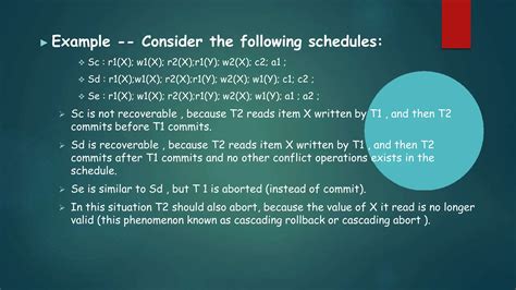 Recoverability And Serializability Dbms Pptx Databases Computer