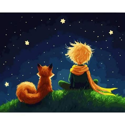 Малкия принц с лисицата Рисуване по номера 50 40СМ Супер цена Estela Art 👨🏻‍🎨🎨