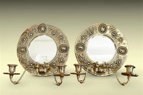 PAIR OF AESTHETIC BRASS SCONES Thedesigngallery