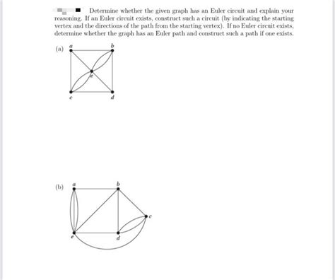 Solved Determine Whether The Given Graph Has An Euler Chegg