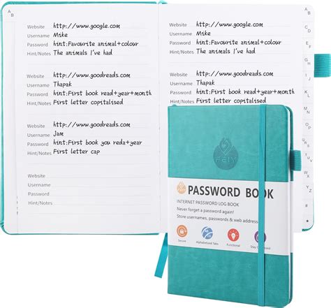 Deepton Password Book Address Book With Alphabet Index Small Password