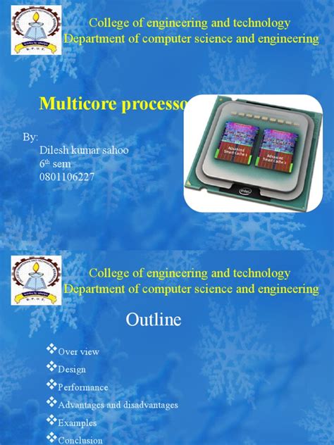 Multicore Processor College Of Engineering And Technology Department
