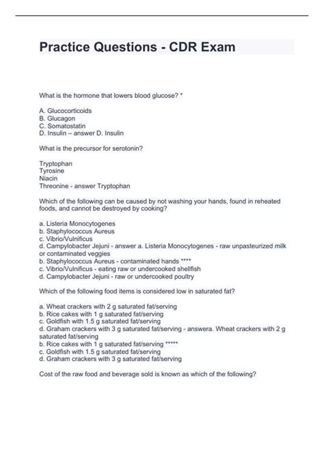 CDR EXAM TEST COMPILATION BUNDLE 2024 Stuvia US