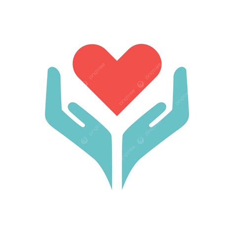 Holding Hands Heart Logo Hand Holding Heart Or Love Symbol Vector Logo