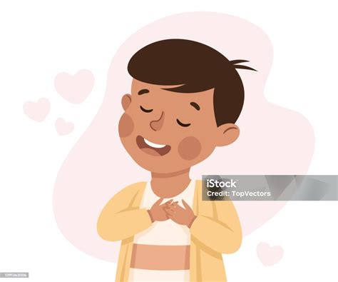 어린 소년과의 자기 사랑 자신의 외모를 사랑하는 자신을 존경하는 벡터 일러스트 레이 션 감탄에 대한 스톡 벡터 아트 및 기타 이미지 감탄 긍정적인 감정 표현 남성