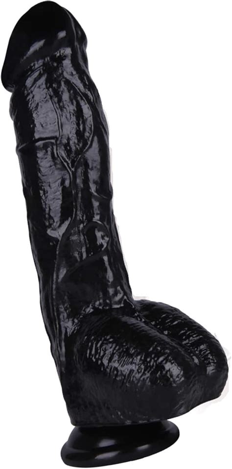 Xxl Gode Géant Goliath 31cm De Long And 1kg De Poids Noir Pénis Avec