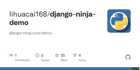 GitHub Lihuacai Django Ninja Demo Django Ninja Curd Demo