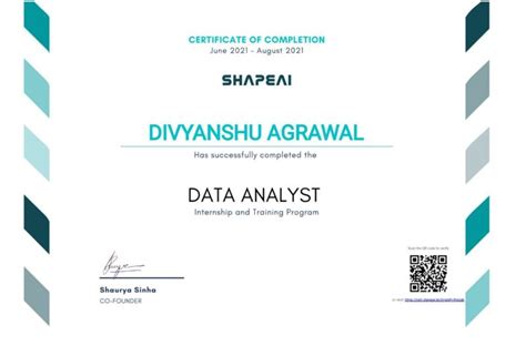 Divyanshu Agrawal On Linkedin Shapeai Dataanalyst Machinelearning