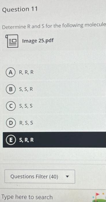 Solved Determine R And S For The Following Molecules Image Chegg