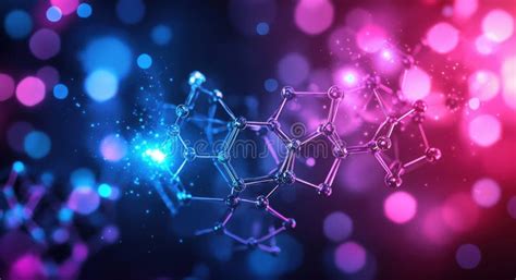 Abstract Molecular Structure With Vibrant Hexagonal Connections Stock Image Image Of Dynamic