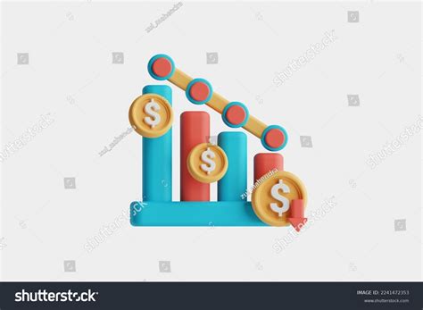 3d Render Chart Arrow Flying Coins Stock Illustration 2241472353 Shutterstock