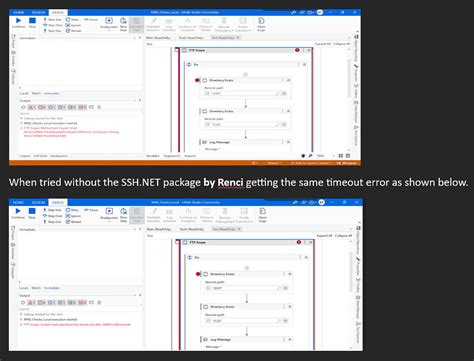 unable to connect to ftp using ftp sftp scope activities uipath