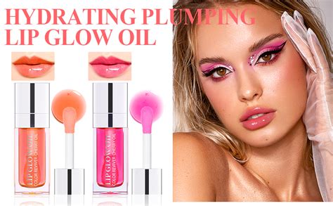 2 Colors Hydrating Lip Glow Oil Plumper Gloss Moisturizing Lip Tint