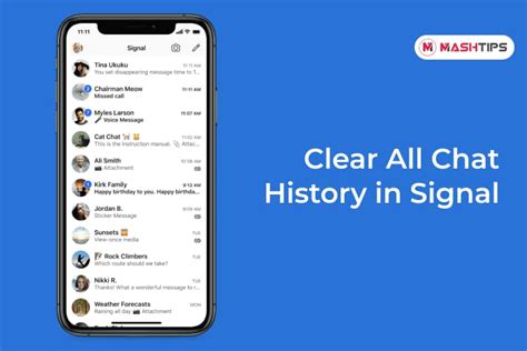 How To Clear All Chat History In Signal In One Click Mashtips