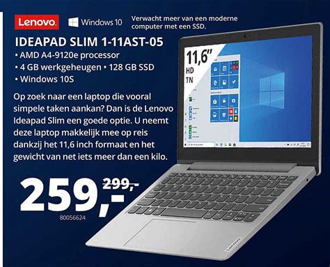 Lenovo Ideapad Slim 1 11ast 05 Aanbieding Bij Paradigit 1Folders Nl