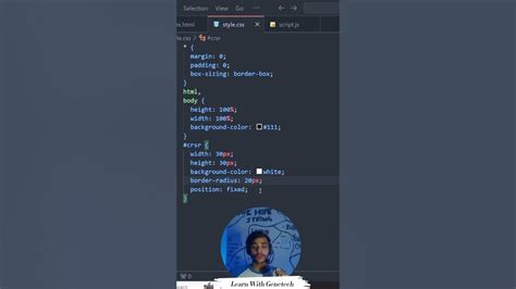 Awesome Cursor Animation On Mousemove Using Javascript Dom Shorts Js Youtube