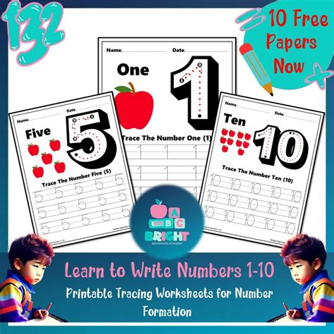 Learn To Write Numbers 1 10 Printable Tracing Worksheets For Number