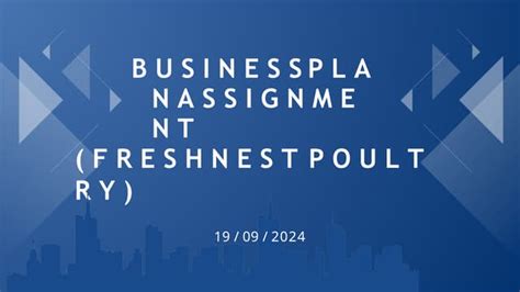 Business Plan Assignment For Development Pptx