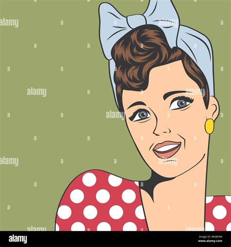 Cute Retro Woman In Comics Style Stock Vector Image And Art Alamy