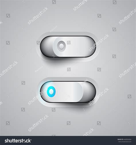 3d White Toggle Switcher On Off Stock Vector Royalty Free 468956066
