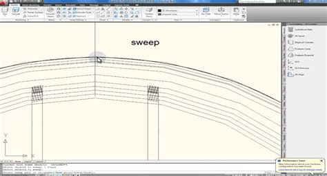 Autocad 2012 การใช่คำสั่งsweep Comandเขียนล้อ3d Graphic Cad Draiwng
