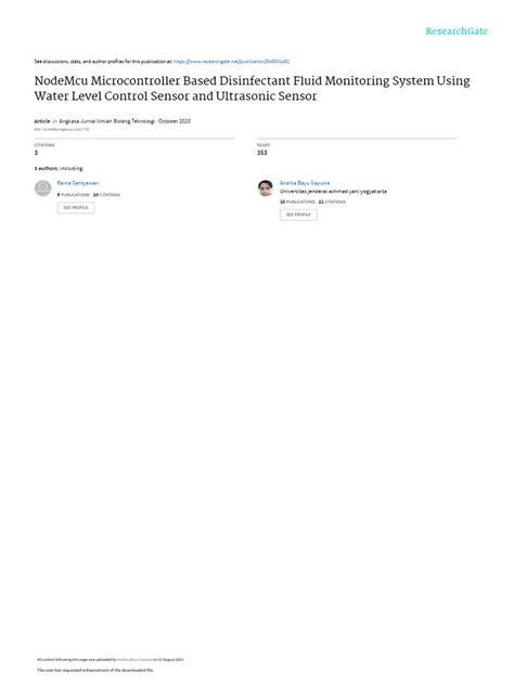 nodemcu microcontroller based disinfectant fluid m pdf