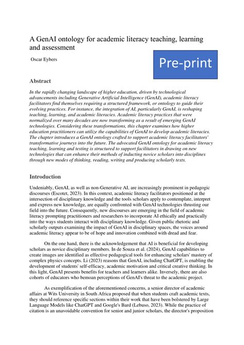 pdf a genai ontology for academic literacies teaching and learning