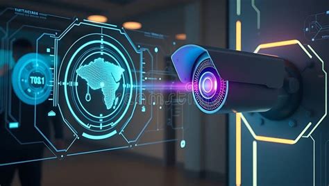 Futuristic Surveillance System Monitoring Global Activity Stock Illustration Illustration Of