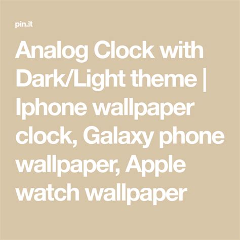 Analog Clock Dark Light Theme Artofit