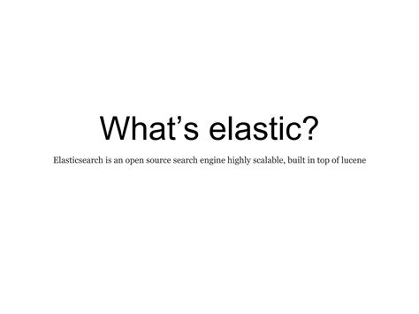 Elasticsearch Ppt