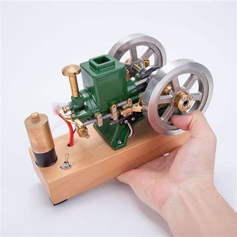 Enjomor Vintage Green Gas Hit And Miss Engine Mini 4 Stroke Stationary