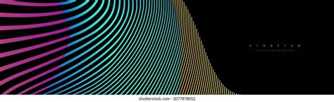 Abstract Wave Background Colorful Curve Line Stock Vector Royalty Free