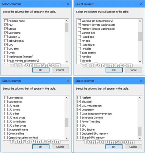 Add Or Remove Details In Task Manager In Windows 10 Tutorials