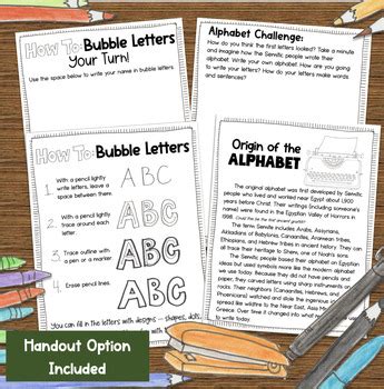 How To Draw Bubble Letters Interactive Notebook By Cara From Montara