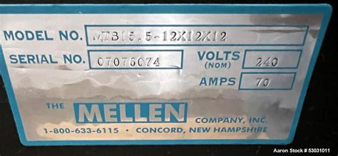 Used Mellen Microtherm Mtb155 Furnace 12” X 12” X 12” 240v For Sale