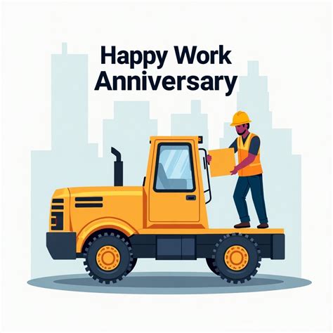 Happy Work Anniversary Card Design 안정적인 온라확산