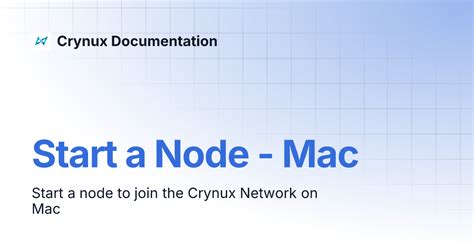Start A Node Mac Crynux Documentation