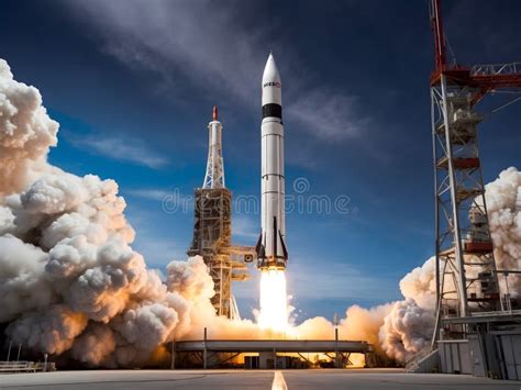 Rocket Launching Sequence From Earth Stock Illustration Illustration