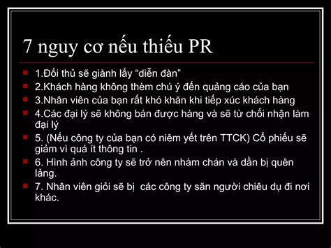 Nhap mon pr ts.tran ngoc chau | PPT