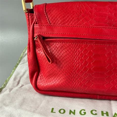 Longchamp Bags Longchamp Gatsby Python Embossed Leather Shoulder